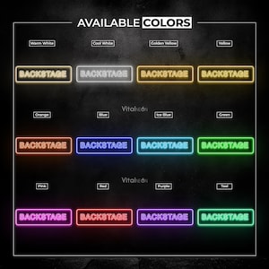 Backstage Neon Sign, Backstage LED Light, Behind the Scenes Wall Decor ...