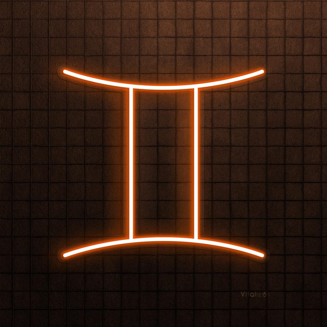 Gemini Neon Sign, Gemini Led Neon Light, Gemini Zodiac Wall Decor ...