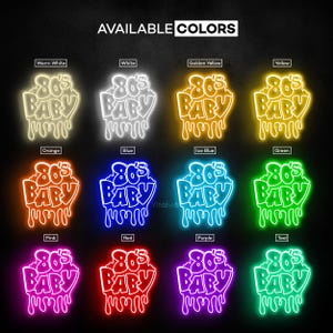 80s Baby Neon Sign, 80s Baby LED Light, Retro LED Neon Art, Home Wall ...
