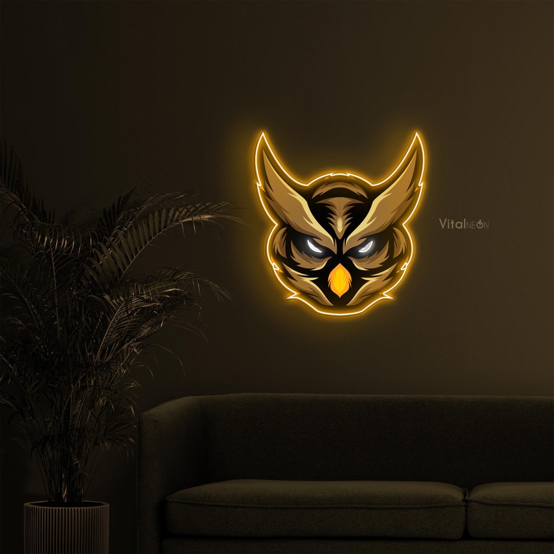 Owl Neon Sign, Owl Wall Decor, Owl LED Pop Art, Owl Wall Light, Owl Neon Art, Custom Neon Sign ...