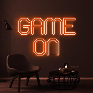 Game on Neon Sign, Game on LED Light, Game Room Wall Decor, Game Zone ...