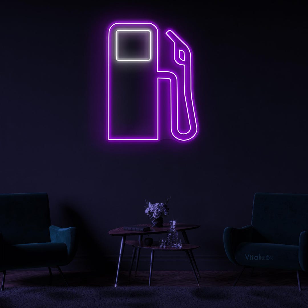 Fuel Pump Neon Sign, Fuel Pump LED Light, Gas Pump Wall Decor, Fuel up ...