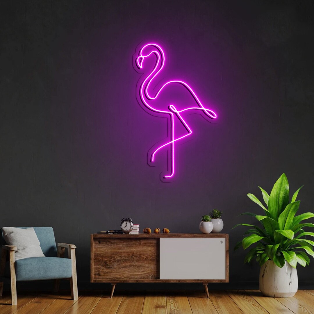 Flamingo Neon Sign, LED Décor for Home, Parties, and Gifts, Tropical ...