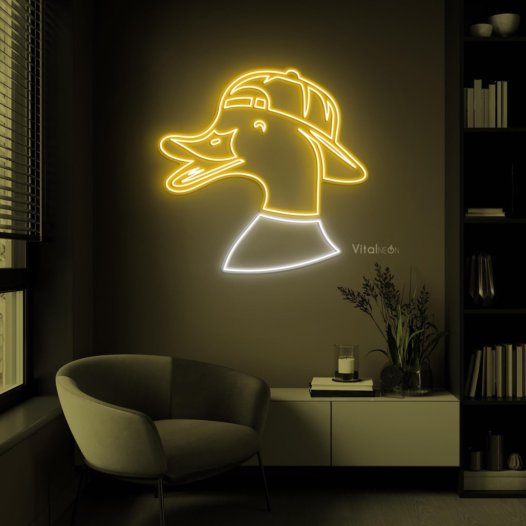 Duck With Cap LED Neon Sign Wall Art for Birds Shop Kids Room Decor - Etsy
