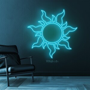 Sun Neon Sign, Sun Neon Light, Sun Neon Wall Art, LED Sun Sign, Kids ...