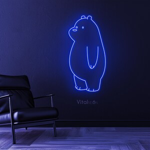 Bear Neon Sign, Custom Bear LED Light, Bear Neon Art, Animal Lovers ...