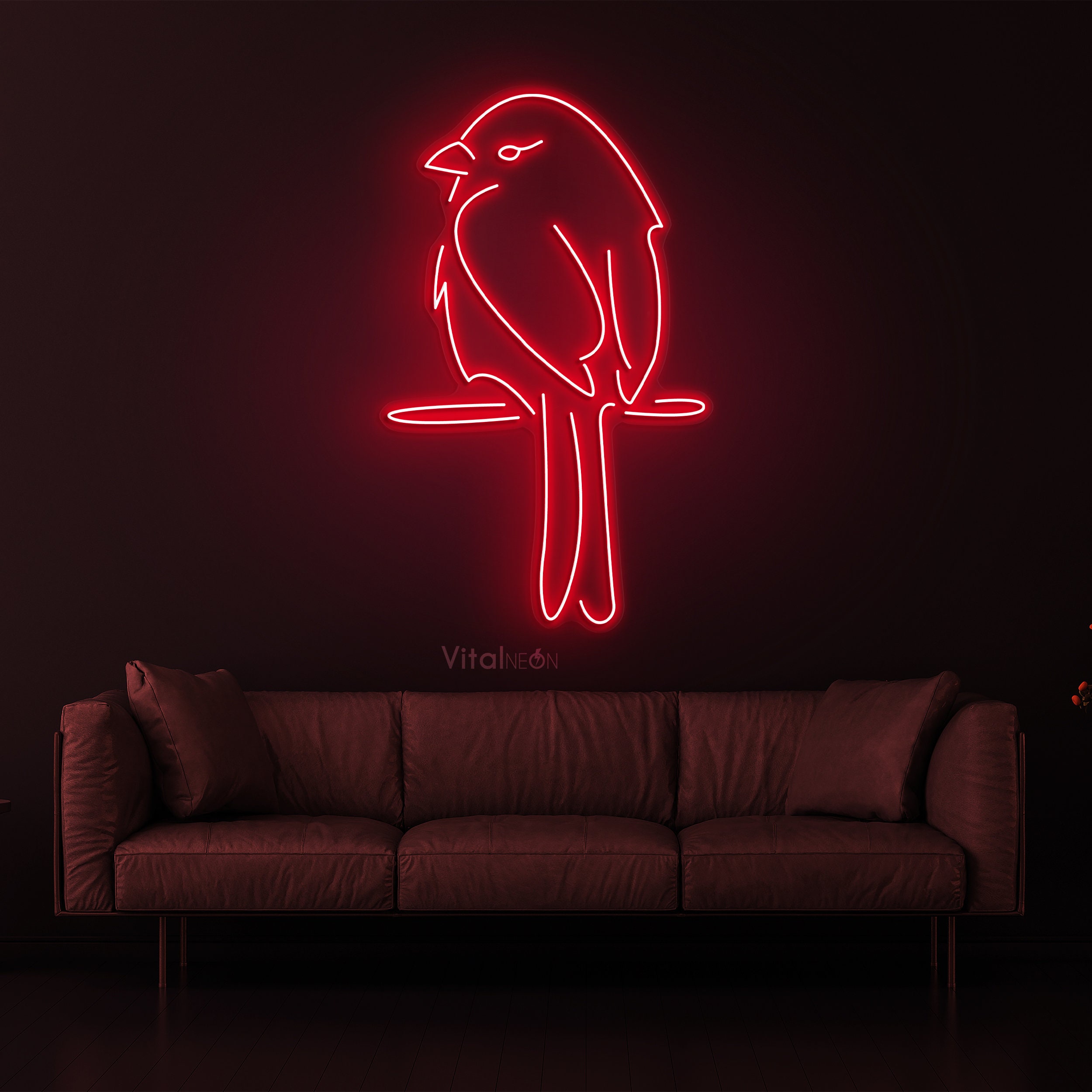 Sparrow Neon Sign, LED Bird Wall Decor, Flying Bird Light Sign, Bird ...