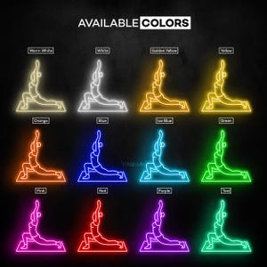 Girl Yoga Neon Sign, Girl Yoga LED Light, Yoga Club Wall Decor, Gym ...