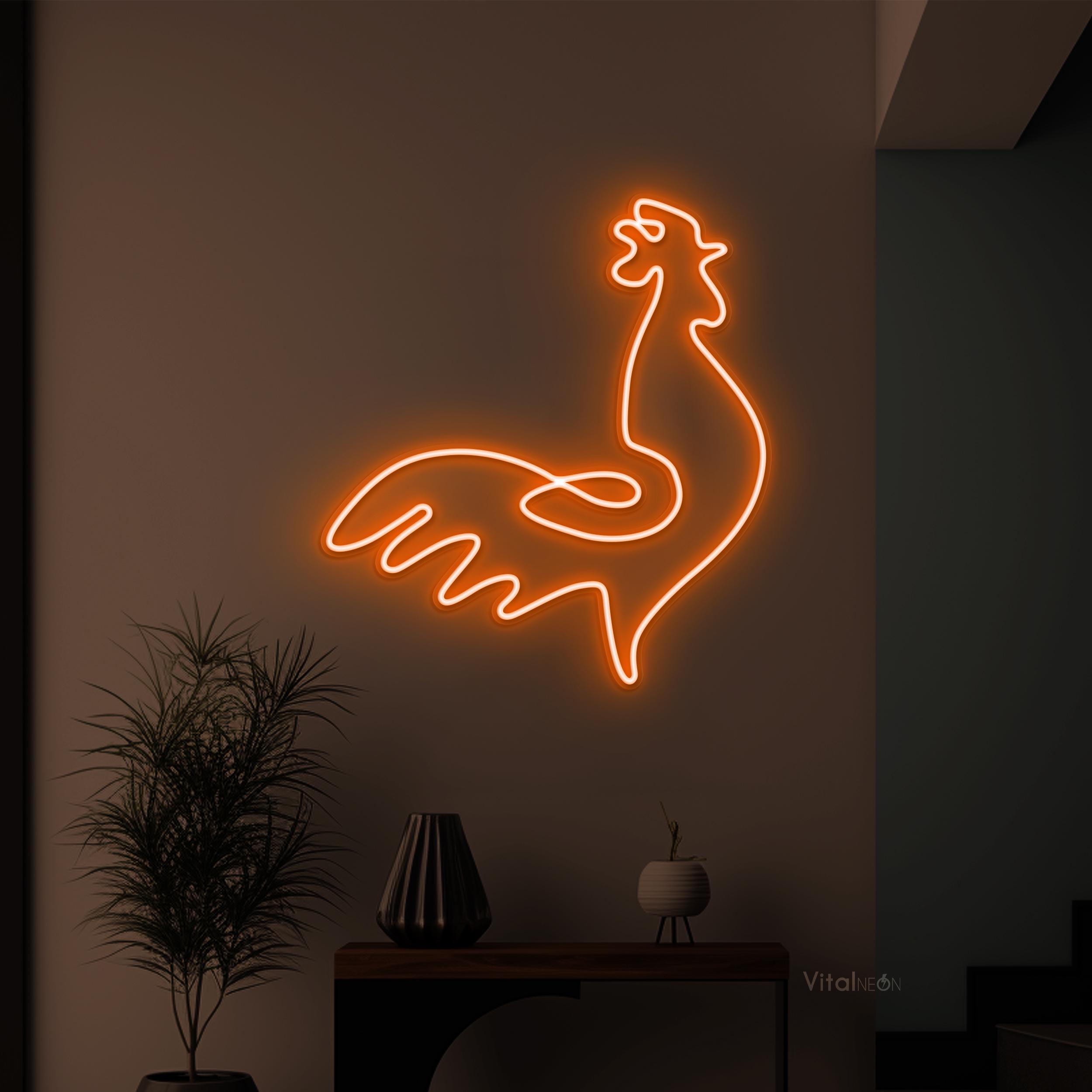 Rooster Neon Sign, Rooster Led Light, Nursery Room Neon Light ...