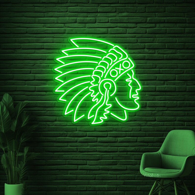 Native American Chief LED Neon Sign, Home Bar Decor - Etsy