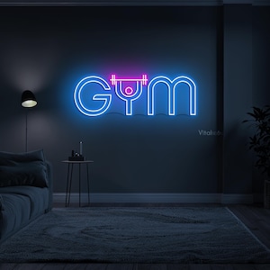 Gym Neon Sign, Fitness Club LED Decor, Gym Neon Sign, Room Wall Decor ...