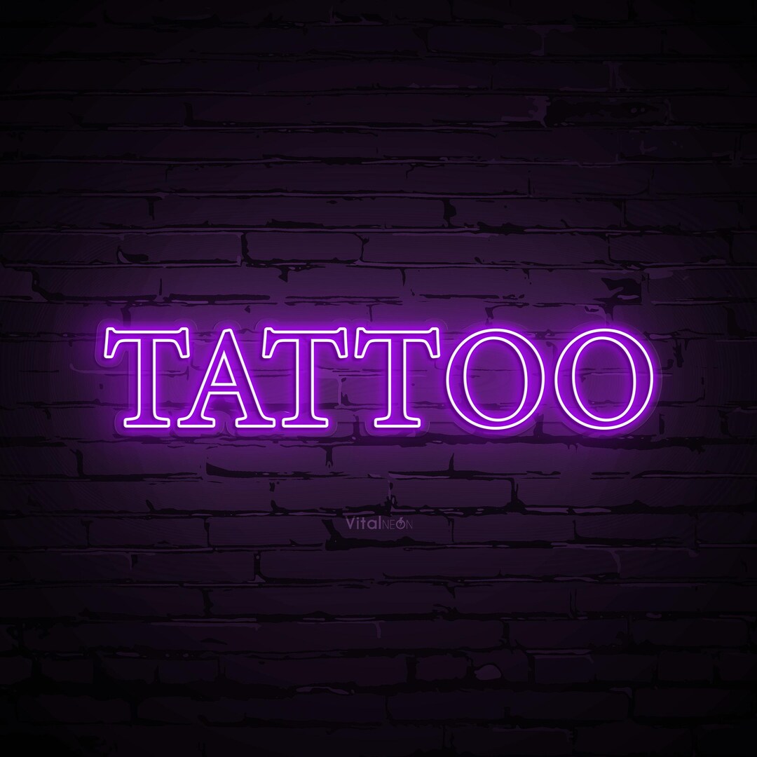 Tattoo Neon Sign, Tattoo LED Light, Tattoo LED Neon Art, Custom Tattoo ...