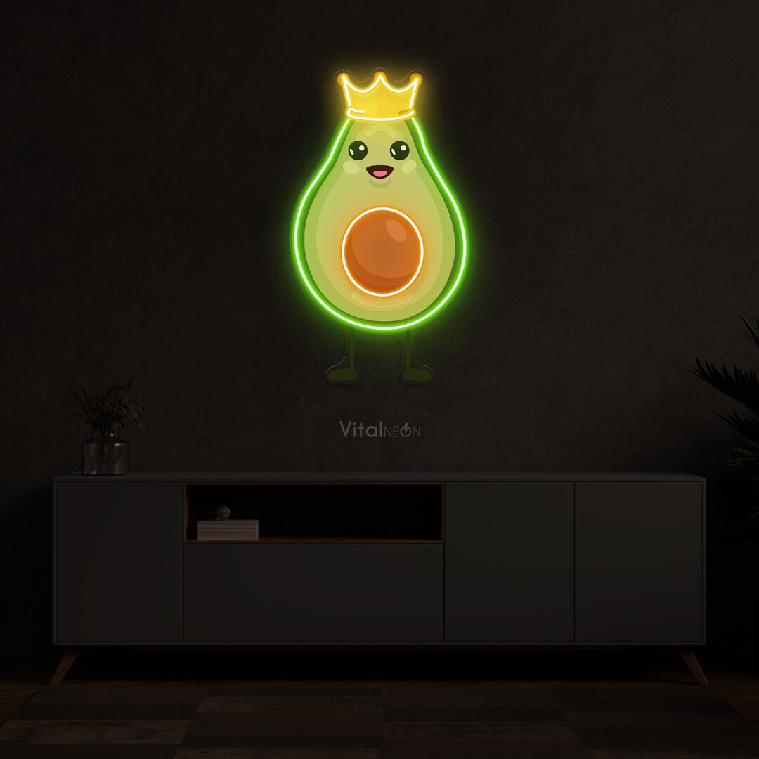 Avocado Neon Sign, Avocado Light, Pop Art Wall Decor, Food Neon Art ...