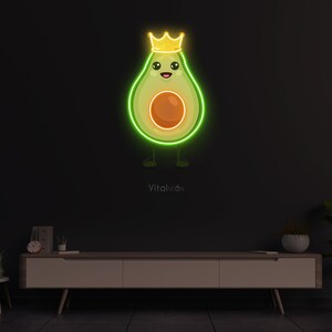 Avocado Neon Sign, Avocado Light, Pop Art Wall Decor, Food Neon Art ...