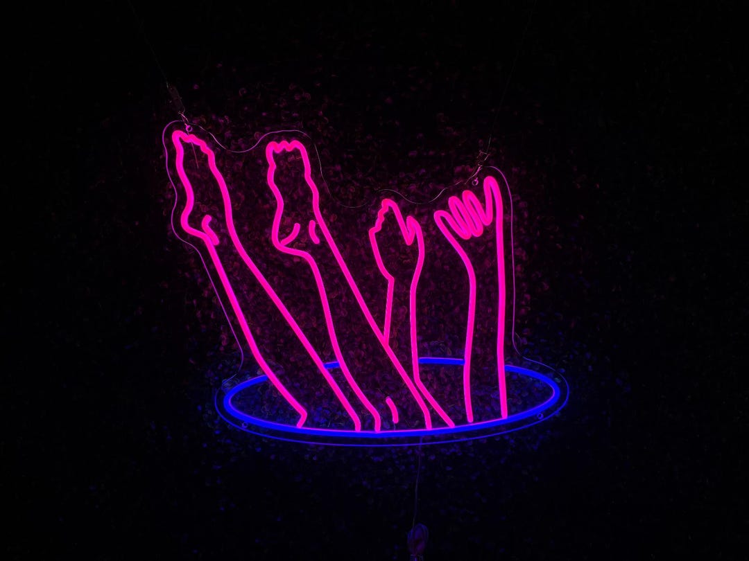 Falling Neon Sign, Falling LED Light, Fall Into A Hole Wall Decor ...