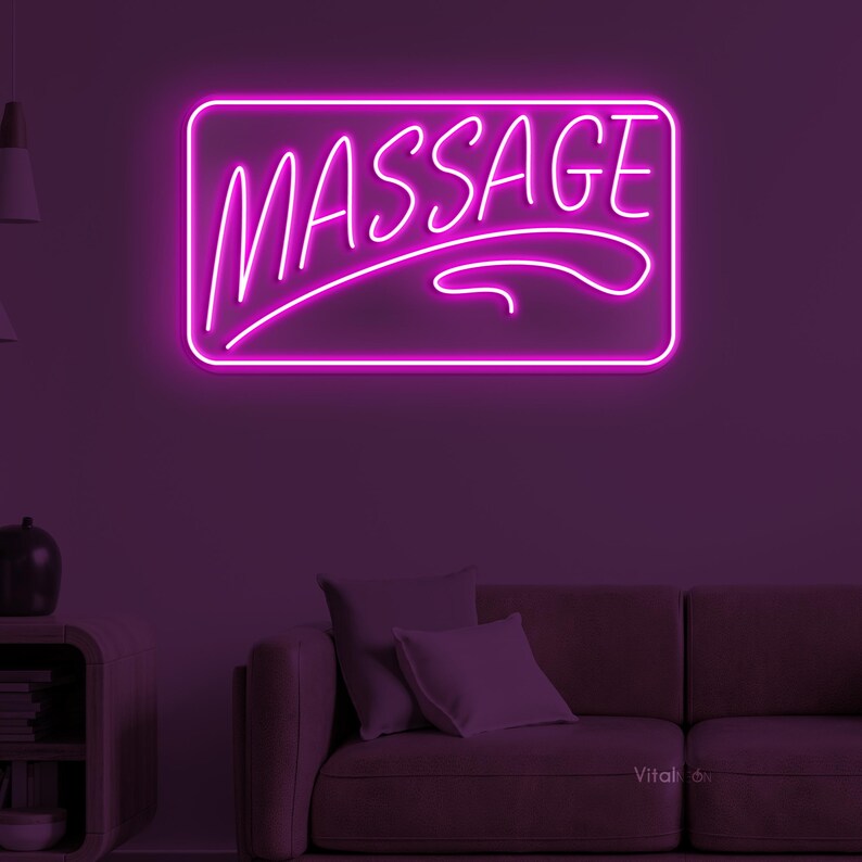 Massage Body Care LED Neon Sign, Custom Spa Beauty Salon Studio Wall ...