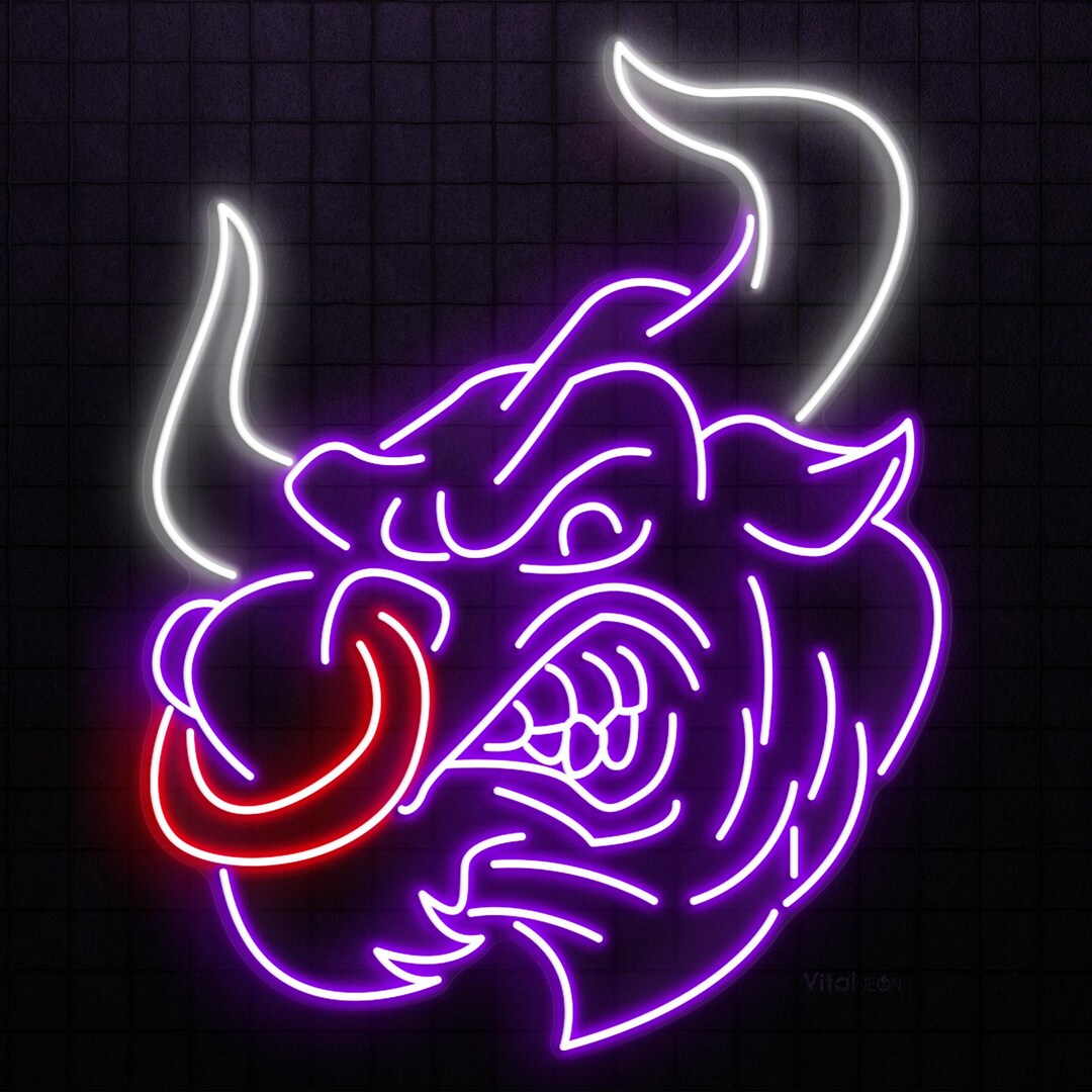 Angry Bull LED Neon Sign, Gym & Game Room Wall Decor - Etsy