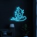 Fire in Hand LED Neon Sign Burning Hand Wall Art Party Home Room Decor ...