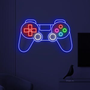 Game Console Neon Sign, Gamepad LED Light, Game Room Wall Decor, Game ...