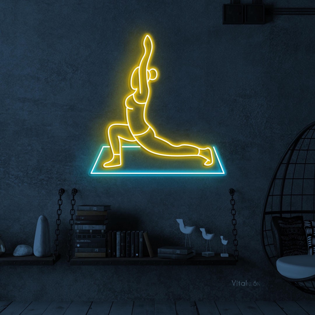 Girl Yoga Neon Sign, Girl Yoga LED Light, Yoga Club Wall Decor, Gym ...