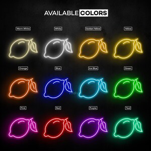 Lemon Neon Sign, Lemon LED Light, Fruit Shop Wall Decor, Lemon With ...