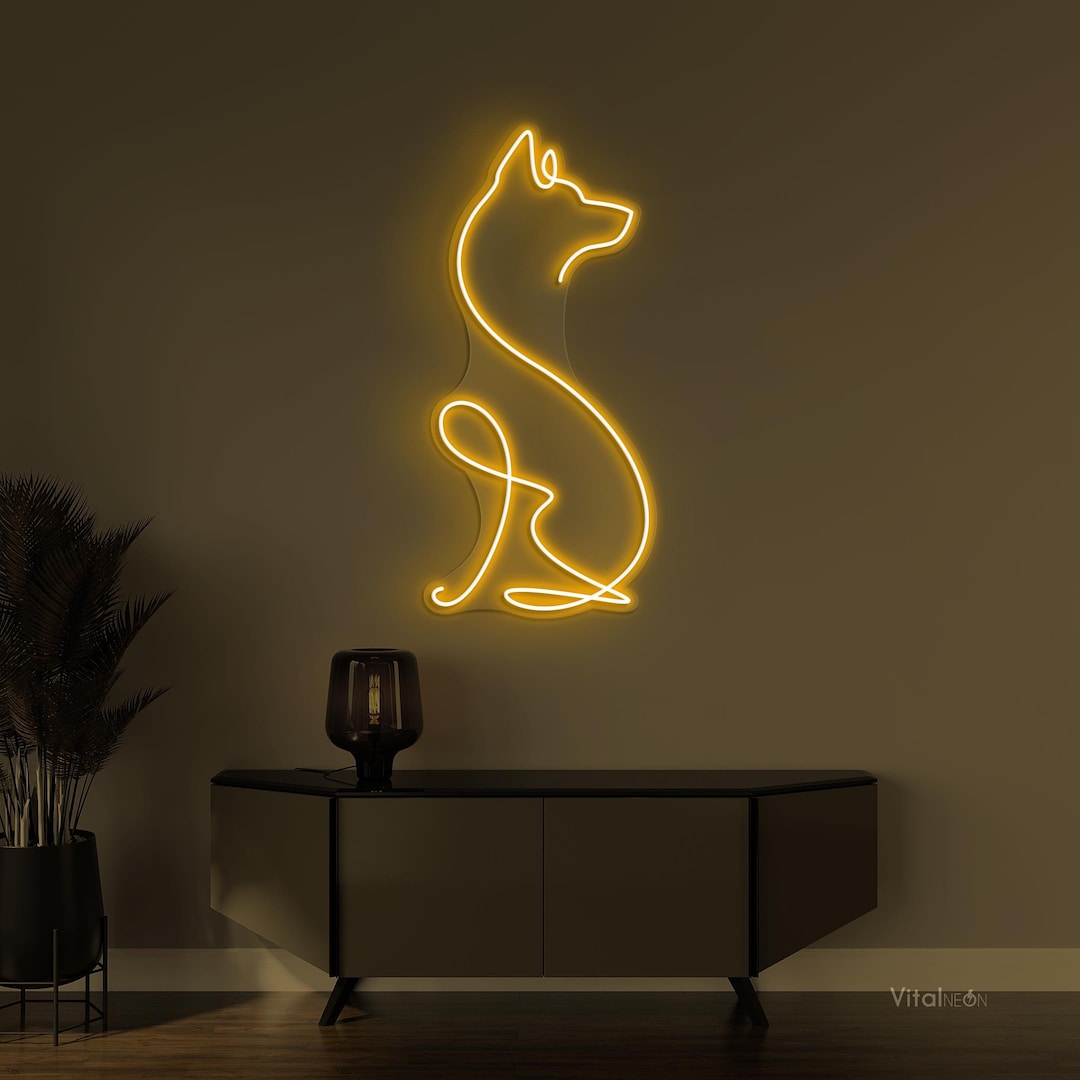 Dog Neon Sign, Dog Puppy Led Light, Dog Wall Decor, Dog Shop Wall Art ...