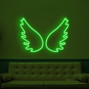 Angel Wings Neon Sign, Angel Wings LED Light, Nursery Room Wall Decor ...