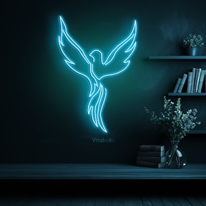 Phoenix Neon Sign, Fiery Phoenix Wall Art, Fire Bird Light, Custom Neon ...