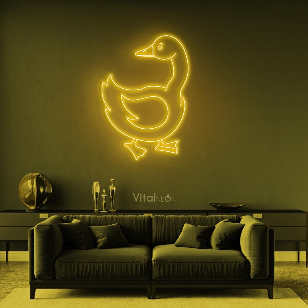 Duck Neon Sign, Duck LED Light, Duck Wall Art, Bird Neon Sign, Nursery ...