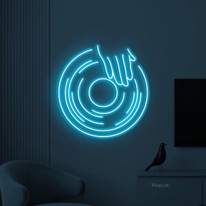 Vinyl Neon Sign, Vinyl Record LED Light, Vinyl Spin Wall Decor, Vinyl ...