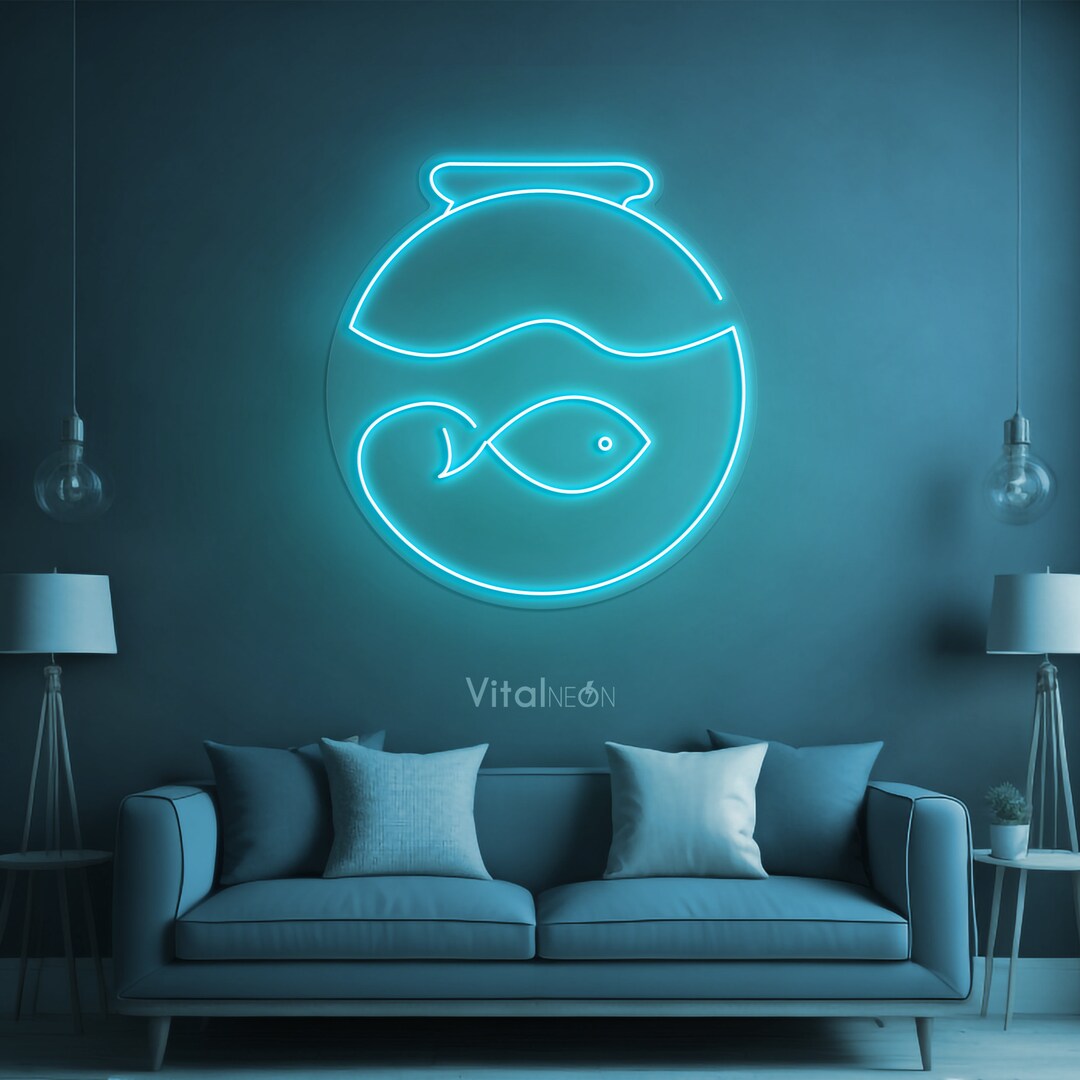Fish Tank LED Neon Sign, Fish Neon Light for Home Decor, Perfect for ...
