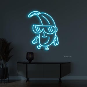Banana With Sunglasses Neon Sign, Banana With Sunglasses LED Light ...