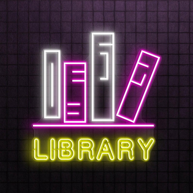 Library Neon Led Sign - Etsy