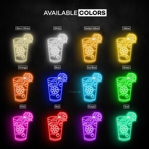 Mojito Neon Sign, Mojito LED Light, Cocktail Wall Decor, Bar Pub Wall ...