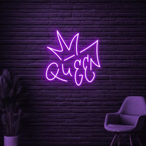 Queen Neon Sign, Crown LED Wall Decor, Home Wall Light - Etsy