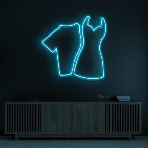 T-shirt & Dress Neon Sign, T-shirt and Dress LED Light, Clothing Wall ...
