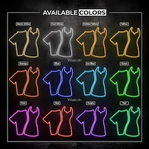 T-shirt & Dress Neon Sign, T-shirt and Dress LED Light, Clothing Wall ...