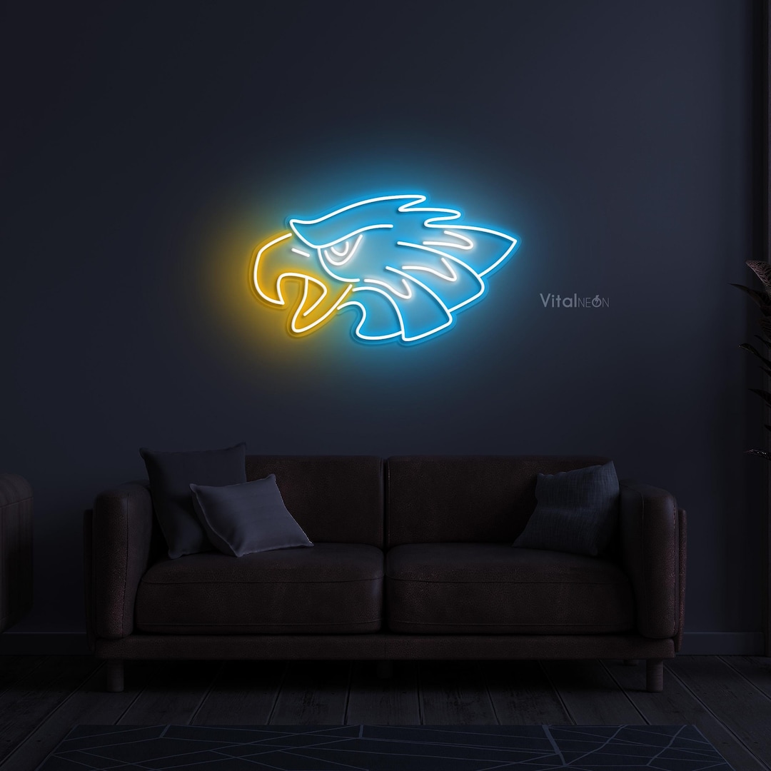Eagle Neon Sign, Eagle LED Light, Eagle Head LED Wall Art, Game Room ...