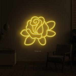 Rose Flower LED Neon Light, Rose LED Neon Sign, Wedding Decoration ...