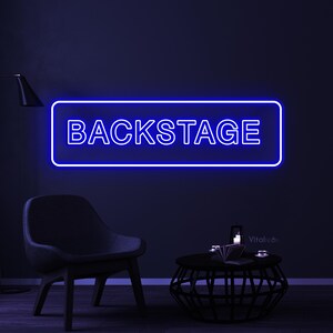 Backstage Neon Sign, Backstage LED Light, Behind the Scenes Wall Decor ...