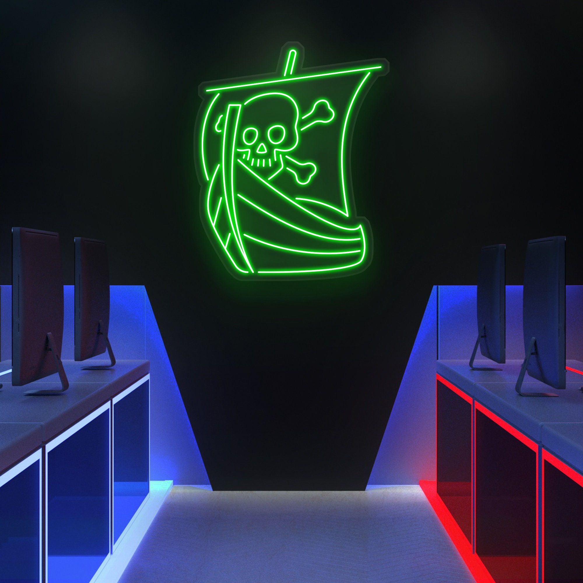 Pirate Ship LED Neon Sign, Night Light, Wall Decor, Christmas Decor ...