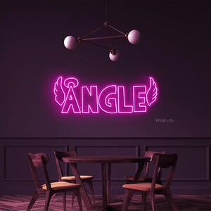Angel Wings LED Neon Sign, Halo Decor, Girls Room Decor - Etsy