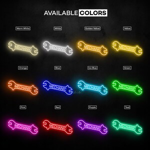 Mechanic Neon Sign, Mechanic LED Light, Car Repair Shop Wall Decor ...