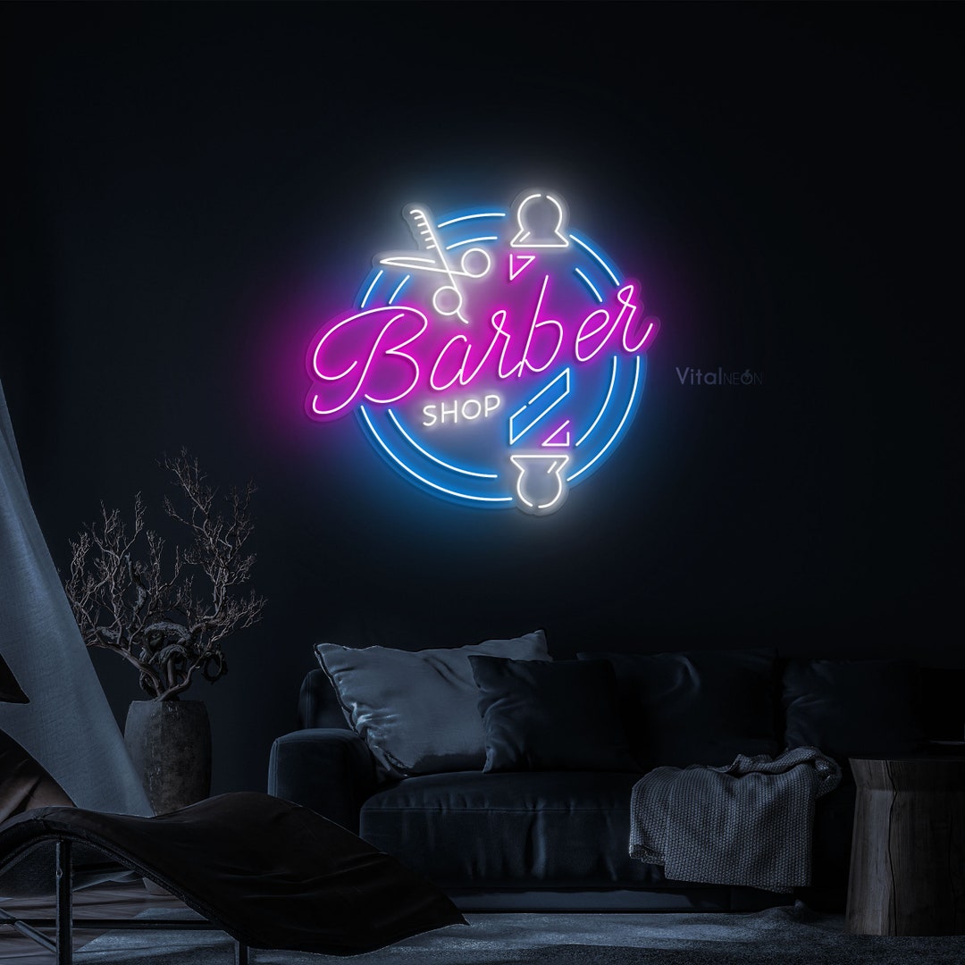 Barber Shop LED Neon Sign, Light for Salon & Barber Shops, Barber ...