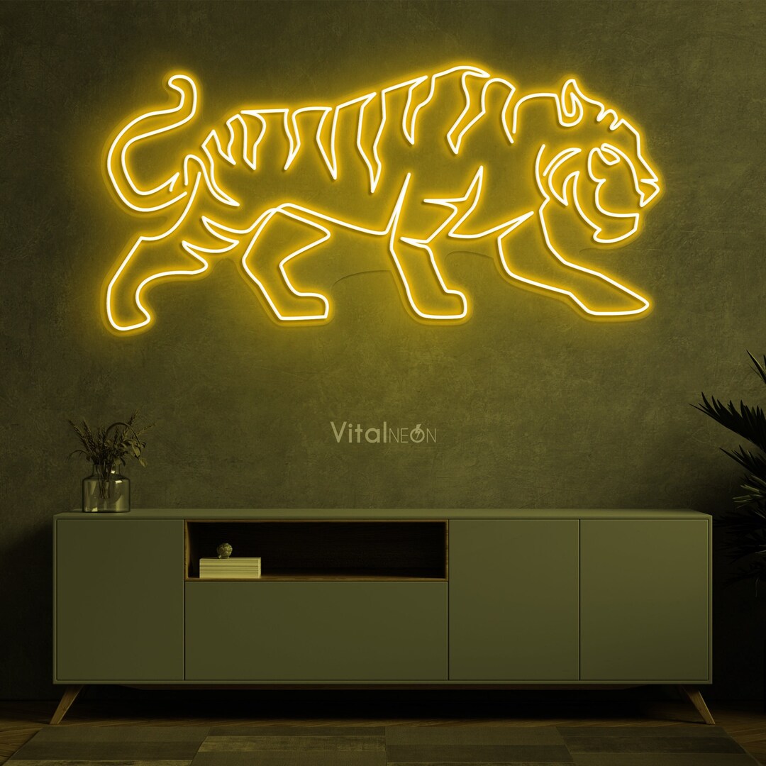 Tiger Neon Light, Custom Tiger Neon Sign, Animal LED Wall Art for Room ...