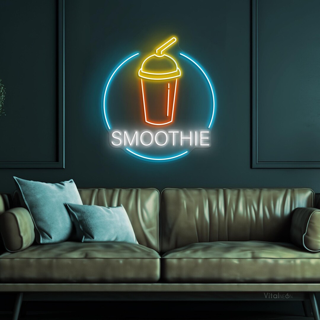 Smoothie Neon Sign, Smoothie LED Light, Drink Corner Wall Decor, Juice ...