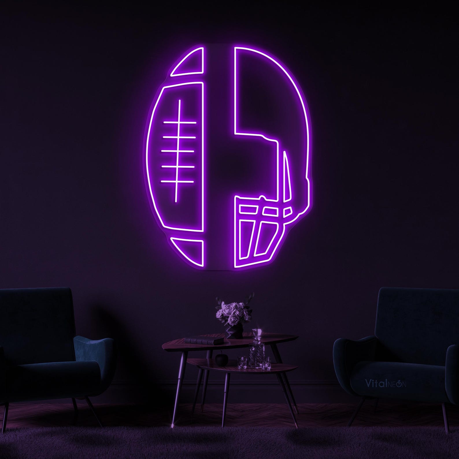 Football & Helmet Neon Sign, Sports Shop LED Decor - Etsy