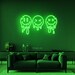 Dripping Smiley Faces Neon Sign, Smiley Faces LED Light, Dripping ...