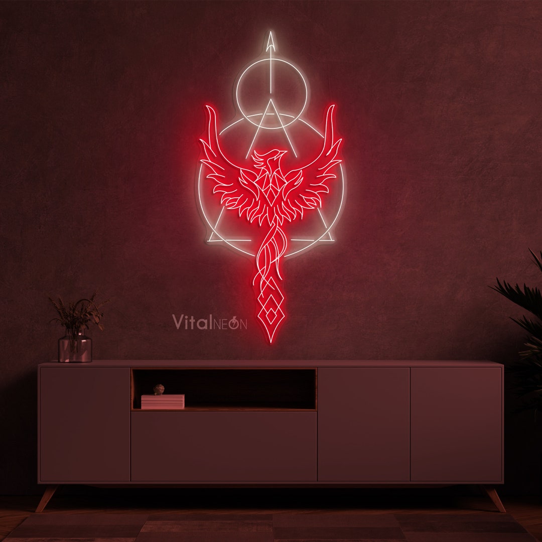 Phoenix Neon Light, Phoenix Neon Art, Phoenix Tattoo Wall Decor ...