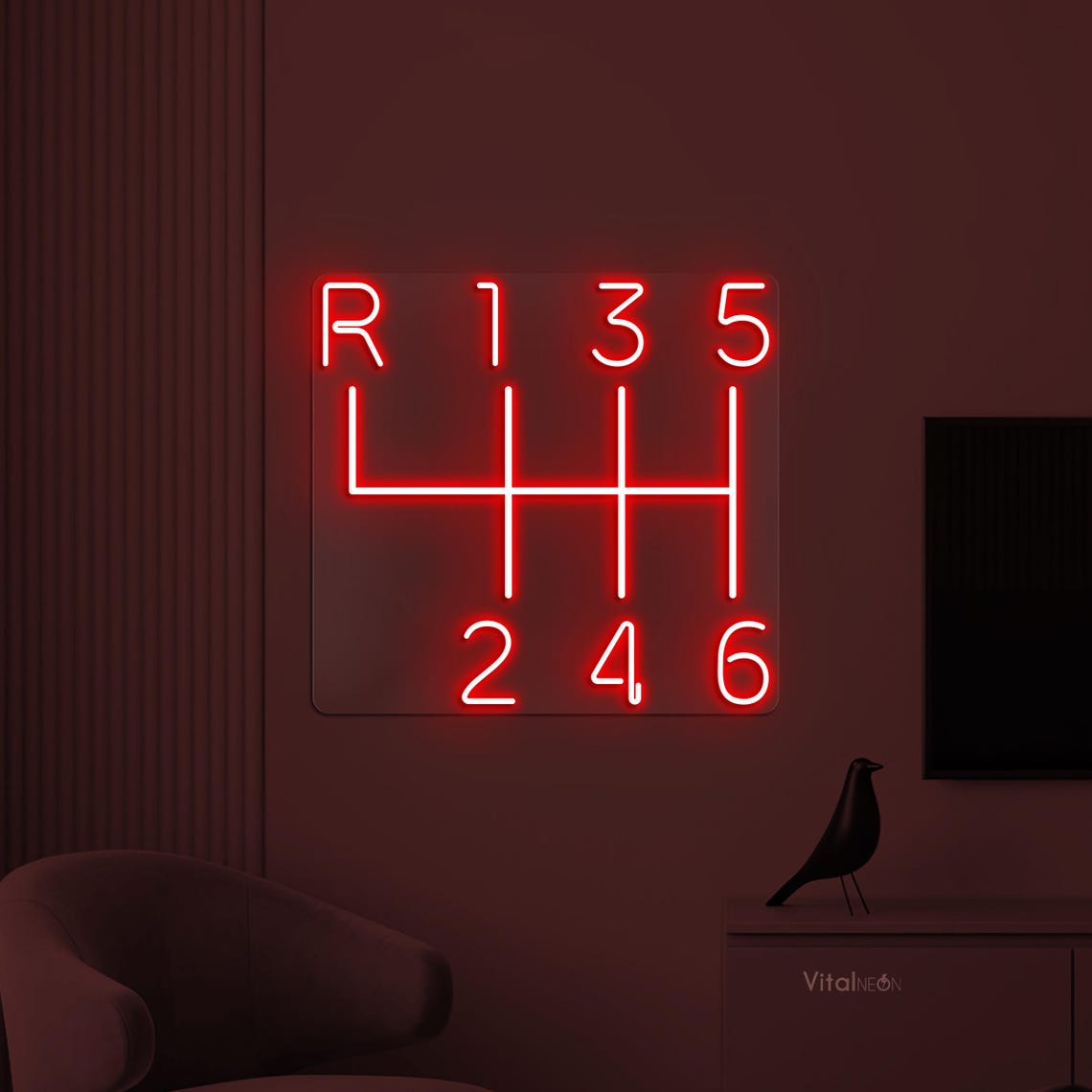 Car Gearbox Neon Sign LED Light Auto Workshop Wall Art for Garage ...